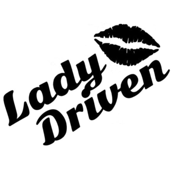 lady driven | Wall Decor | Lady Driven Decal Sticker Car Window Mirror ...